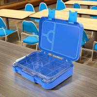 China 0.5L Capacity Dual-Tier Stainless Steel Lunch Box with Bamboo Lid School or Kitchen for sale