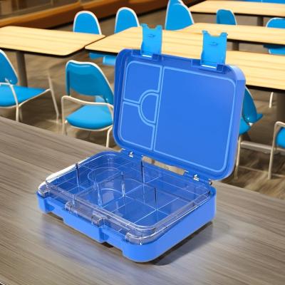 China 0.5L Capacity Dual-Tier Stainless Steel Lunch Box with Bamboo Lid School or Kitchen for sale