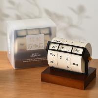 China Electric Format Perpetual Calendar Wheel Small Size Curve Design for Office Decoration for sale