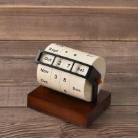 China Electric Format Perpetual Calendar Wheel Small Size Curve Design for Office Decoration for sale