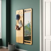 China Design Luxury Wall Mirror with Super Handcrafted Leather Belt and Fancy Hanging Top for sale