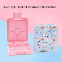 China 2-Layer Bamboo Fiber Bento Lunch Box in 6 Colors Includes Divider Cutlery for Adults for sale