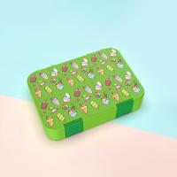 China 2-Layer Bamboo Fiber Bento Lunch Box in 6 Colors Includes Divider Cutlery for Adults for sale