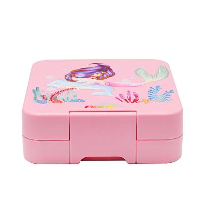 China Lunch Box Containers Cartoon Dual-Tier Portable Insulated Thermal Bag for Children for sale