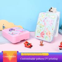 China Lunch Box Containers Cartoon Dual-Tier Portable Insulated Thermal Bag for Children for sale