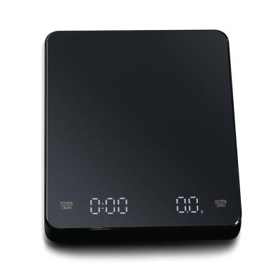 China Easy to LED Electronic Coffee Scale 1-3000g Capacity 250mAh Battery Minimalist Design for sale
