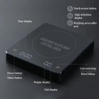 China Easy to LED Electronic Coffee Scale 1-3000g Capacity 250mAh Battery Minimalist Design for sale