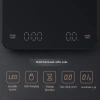 China Easy to LED Electronic Coffee Scale 1-3000g Capacity 250mAh Battery Minimalist Design for sale