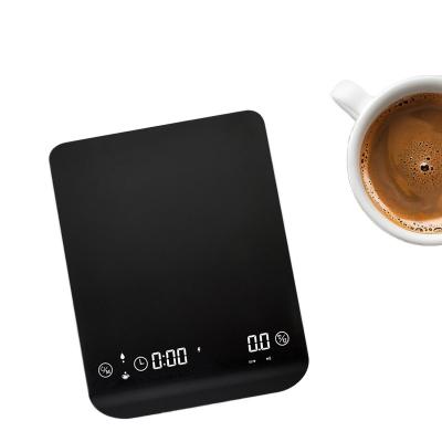 China 3kg/0.1g Timer Indicator Light Silicone Coffee Scale with Rechargeable Battery for sale