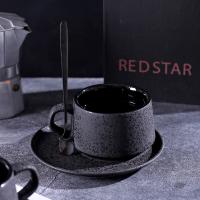 China Home Hotel Restaurant Office Black Yao Frosted Porcelain Set with 260ml Capacity for sale
