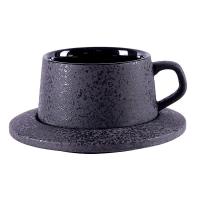 China Home Hotel Restaurant Office Black Yao Frosted Porcelain Set with 260ml Capacity for sale