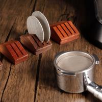 China Espresso Walnut 58mm Tea Filter Holder Steel Silicone Bag-Shaped Screen for Barista Home for sale