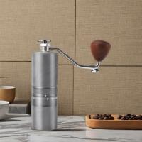China Manual Espresso Grinder C2 Ceramic Conical Burr and Wood Handle for Coffee Bean Mills for sale