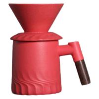 China Modern Design Matte Black Ceramic Coffee Filter Dripper Set for Home Restaurant Hotel for sale
