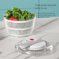 China Home Kitchen Bamboo Fruit Vegetable Dryer Salad Spinner Washing Basket for Dry Foods for sale