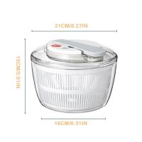 China Home Kitchen Bamboo Fruit Vegetable Dryer Salad Spinner Washing Basket for Dry Foods for sale