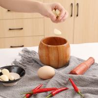 China Wooden Mortar and Pestle for Grinding Herbs Garlic Walnuts Essential Spices 1 Piece for sale