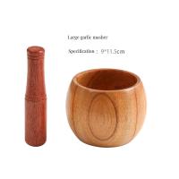 China Wooden Mortar and Pestle for Grinding Herbs Garlic Walnuts Essential Spices 1 Piece for sale