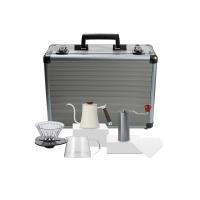 China 600ml Capacity Ceramic Porcelain Coffee Cup Set Six-Piece Kit with Filter Pot Scale for sale