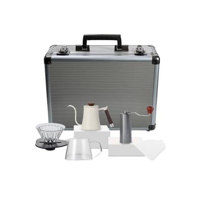 China 600ml Capacity Ceramic Porcelain Coffee Cup Set Six-Piece Kit with Filter Pot Scale for sale