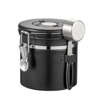 China Round 1500ml Stainless Steel Coffee Storage Container for Commercial Buyers Beverage Stores for sale