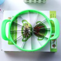 China Bamboo Handle Stainless Steel Watermelon Slicer for Home Kitchen Commercial Buyers for sale
