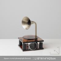 China Add a Touch of Vintage Charm with this Retro Record Player and Ash Crystal Decorations for sale