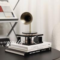 China Add a Touch of Vintage Charm with this Retro Record Player and Ash Crystal Decorations for sale