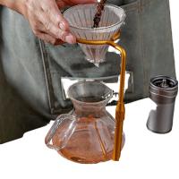 China Coffee Drip Stand Made of Solid Wood and Aluminum Alloy Dripper for Pour over Brewing for sale