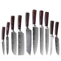 China Wood Handle Stainless Steel Cleaver Set for Chopping Boning and Butcher's Work for sale