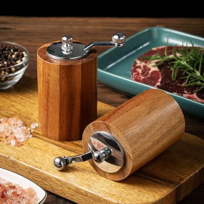 China Pepper Mill Salt Refillable Adjustable Coarseness Hand-Cranked Manual Flax Seed Grinder for sale