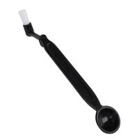 China Modern Wooden Grinder Brush Nylon Espresso Brush Plastic Stand Knock Box in Bag Shape for Coffee Tea Lovers for sale