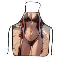 China Custom Chef Apron BYCOSINE Women Sexy Sleeveless Cotton Printed Cover for Home Cleaning for sale