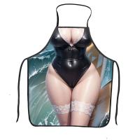 China Custom Chef Apron BYCOSINE Women Sexy Sleeveless Cotton Printed Cover for Home Cleaning for sale