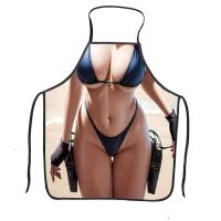 China Custom Chef Apron BYCOSINE Women Sexy Sleeveless Cotton Printed Cover for Home Cleaning for sale