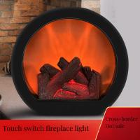 China Item for Christmas LED Wall Lamp Battery Touch Flame Oil Lamp Plastic Material in Pink for sale