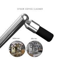 China Stocked Espresso Machine Cleaning Brush with Anti-Scalding Handle Pressure Steam Brush for sale