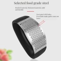 China Home Kitchen 2-in-1 Stainless Steel and Plastic Manual Vegetable Press for Garlic for sale