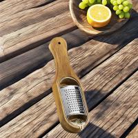 China Acacia Wood Container Handheld Cheese Grater for Easy Grating of Vegetables and More for sale