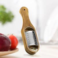 China Acacia Wood Container Handheld Cheese Grater for Easy Grating of Vegetables and More for sale