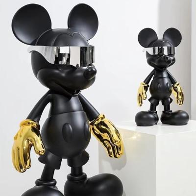 China Home Decoration Pieces Modern Cyberpunk Mickey Mouse Ceramic Ornaments in Stylish Design for sale