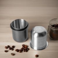 China Smoothie Bars' Essential Stainless Steel Coffee Dosing Cup with Hands-Free Design for sale