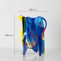 China Customized Logo Vintage Camouflage Horse Sculpture for Desktop Decor and Home Accessories for sale