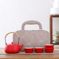 China Modern Luxury Style Reusable Ceramic Teacup and Custom Logo Tray Set for Outdoor Travel for sale