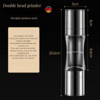 China Bamboo and Ceramic Core Glass Grinder Manual Salt Pepper Mill for Commercial Buyers for sale