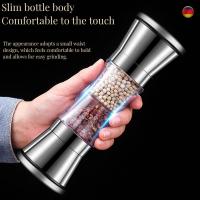 China Bamboo and Ceramic Core Glass Grinder Manual Salt Pepper Mill for Commercial Buyers for sale