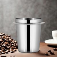 China STAINLESS STEEL 51/58mm Espresso Dosing Cup with Powder Feeder Coffee Sniffing Mug for sale