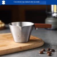 China 120ml Stainless Steel Espresso Shot Cup with Handle Spout Frothing Pitcher Custom Logo for sale