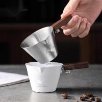 China 120ml Stainless Steel Espresso Shot Cup with Handle Spout Frothing Pitcher Custom Logo for sale