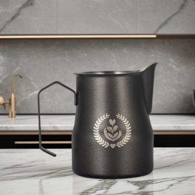 China Special Design 350ml/500ml Stainless Steel Latte Milk Jug for Stocked Espresso Coffee for sale